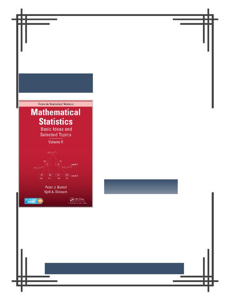 Mathematical statistics basic ideas and selected topics Volume II Bickel P.J. eBook with ...