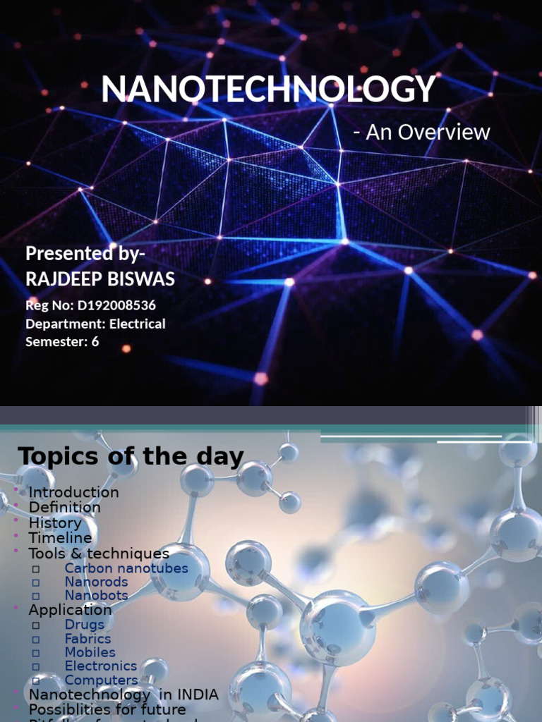 Overview of Nanotechnology Applications | PDF | Nanotechnology | Carbon ...