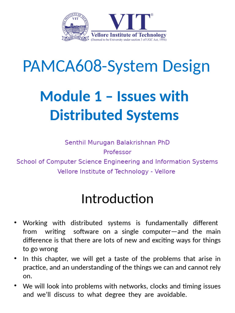 Module 1 – Issues With Distributed Systems | PDF | Computer Network ...