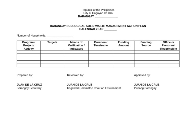 BESWMC Action Plan | PDF