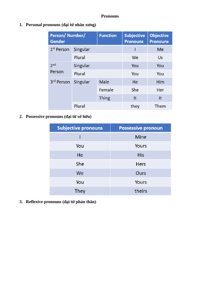 Understanding English Pronouns Explained | PDF