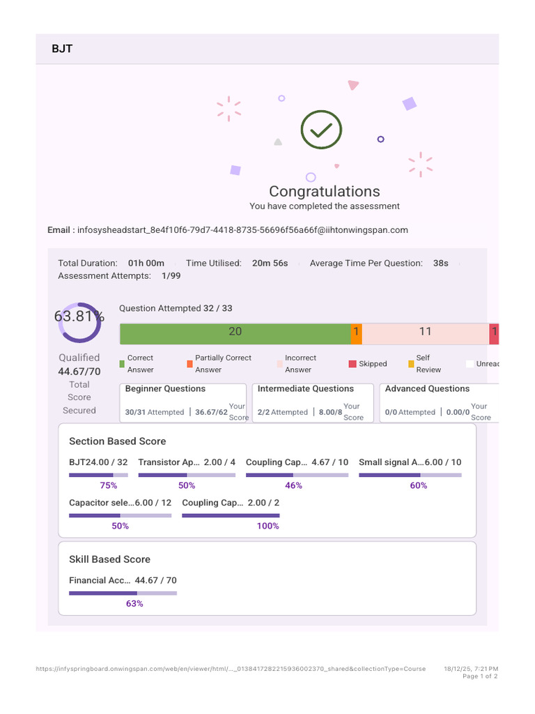 Assessment - Viewer Page - Infosys Springboard 2 | PDF
