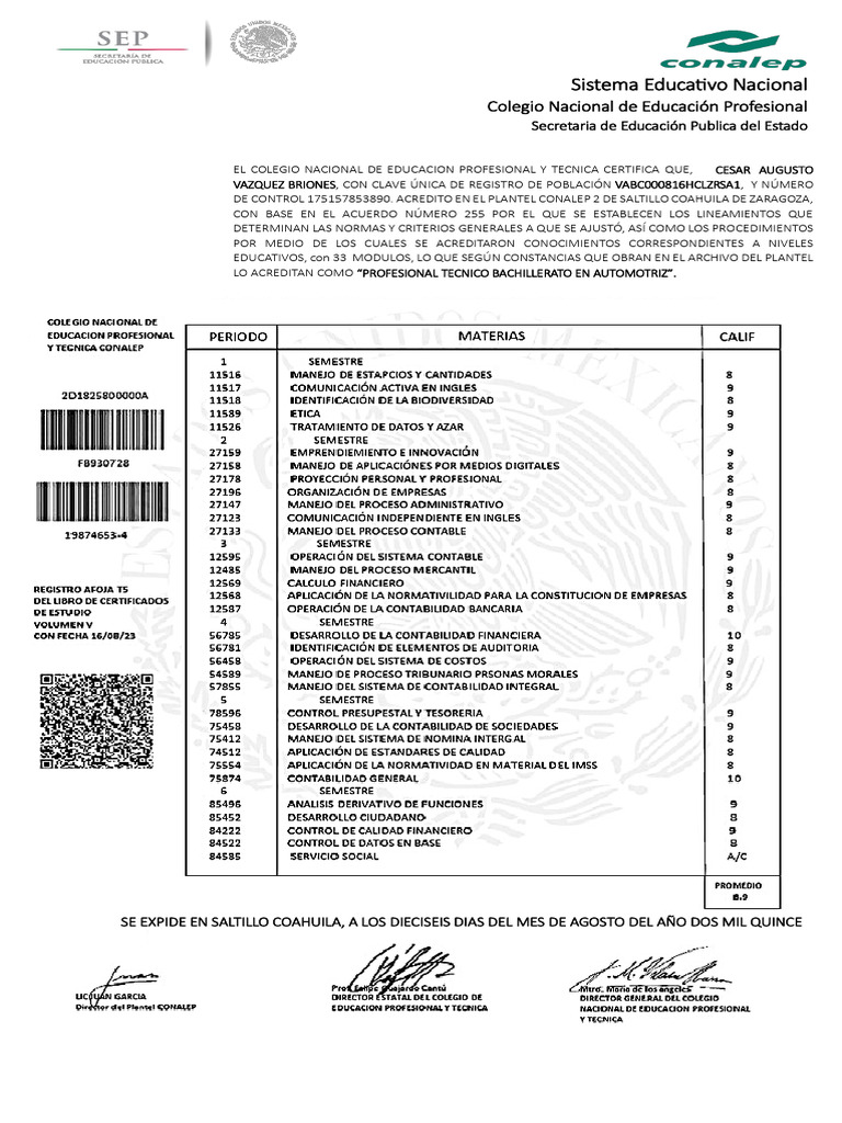 Conalep 2 Miguelin | PDF