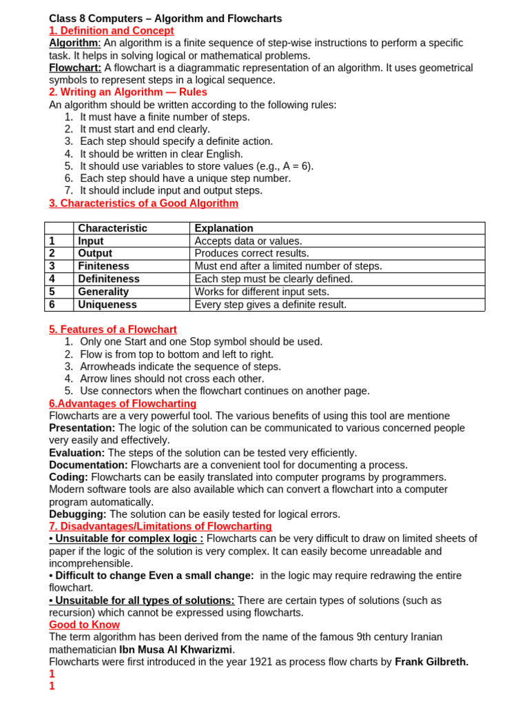 Algorithms and Flowcharts Explained | PDF | Algorithms | Applied ...