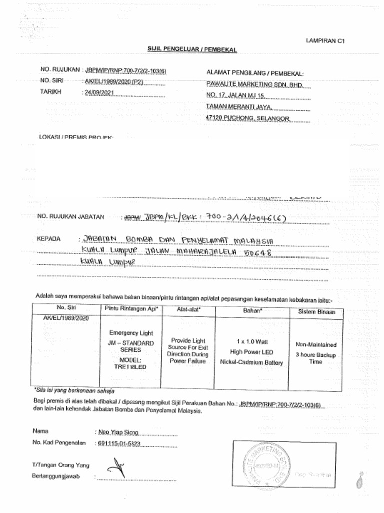 Borang c Example | PDF