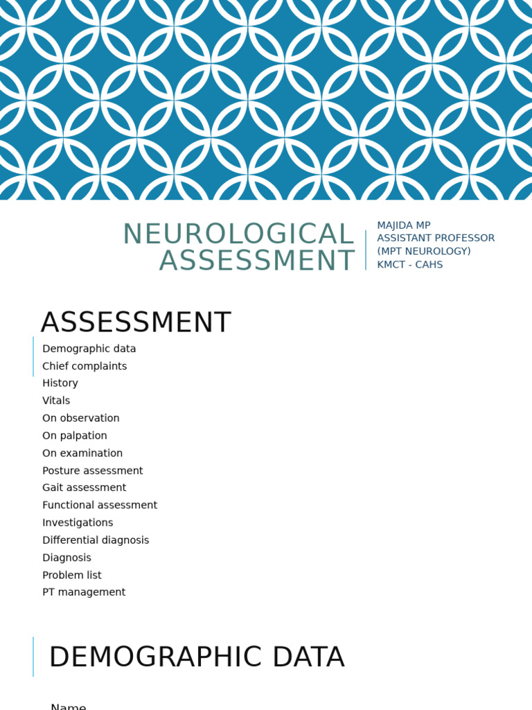 Comprehensive Neurological Assessment Guide | PDF