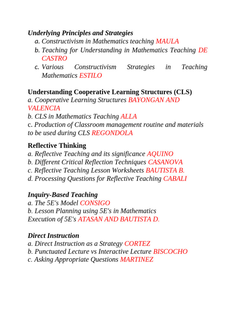 Strategies for Effective Math Teaching | PDF
