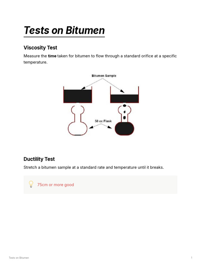 Essential Bitumen Testing Methods | PDF