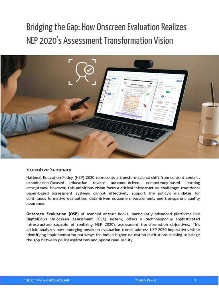 Bridging the Gap_ How Onscreen Evaluation Realizes NEP 2020's ...