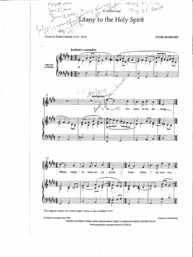 Litany to the Holy Spirit | PDF