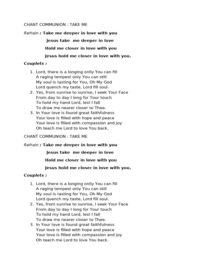 Chant Communion | PDF