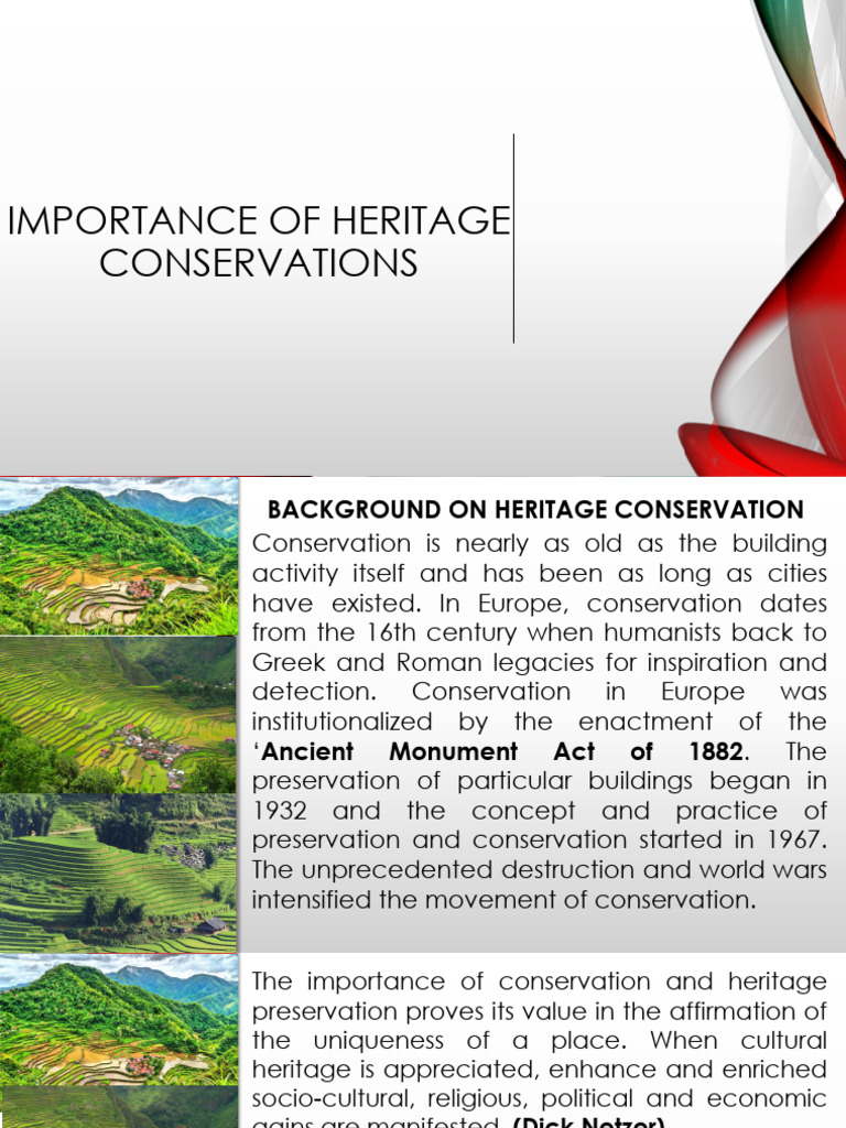 Lesson 6 - Importance of Heritage Conservation | PDF | Historic ...