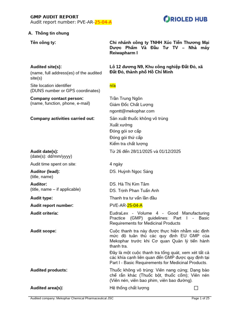 Audit Report - MKP - Draft 1 1 | PDF