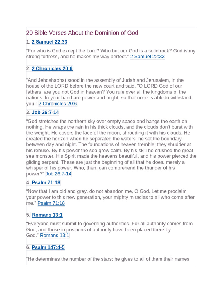 Dominion of God | PDF | God In Christianity | Gospel Of Matthew