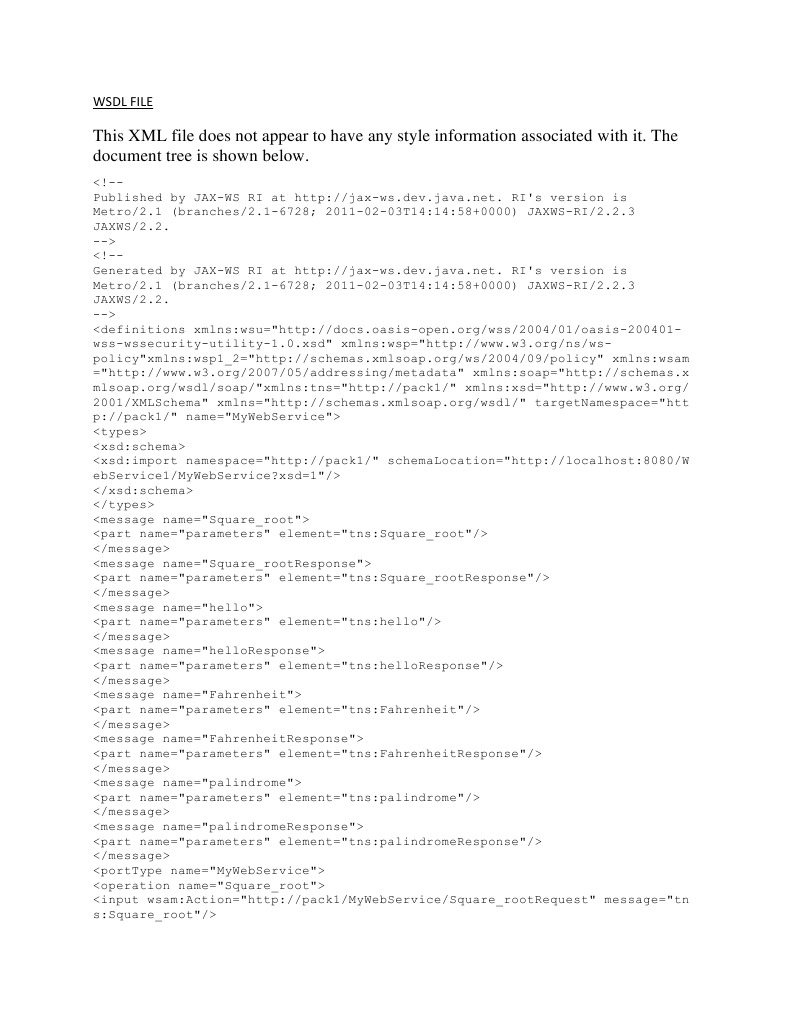WSDL File | PDF | Web Service | Areas Of Computer Science