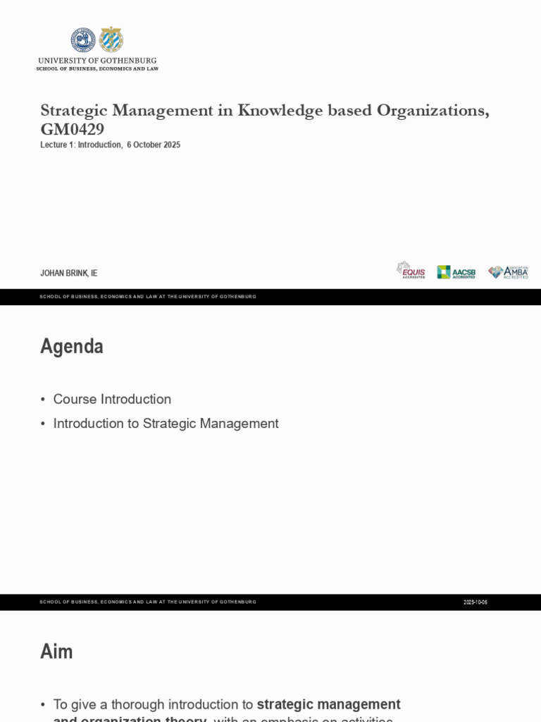 Strategic Management Course Overview | PDF | Strategic Management ...