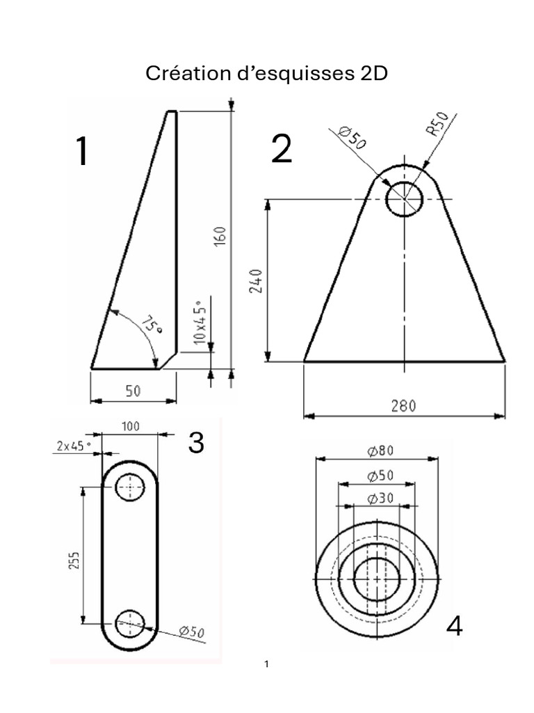 Exercice Solidworks 2d | PDF
