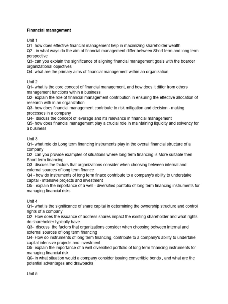 Financial Management | PDF | Bonds (Finance) | Risk