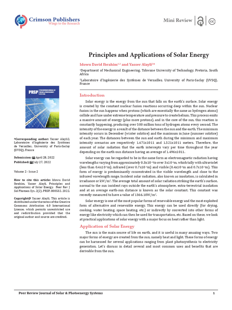 PRSP.000532 | PDF | Solar Energy | Sun