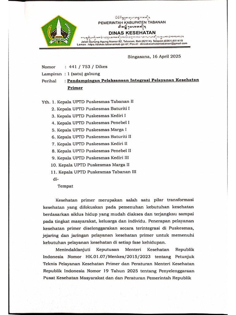 Surat Pendampingan ILP Mei 2025 | PDF