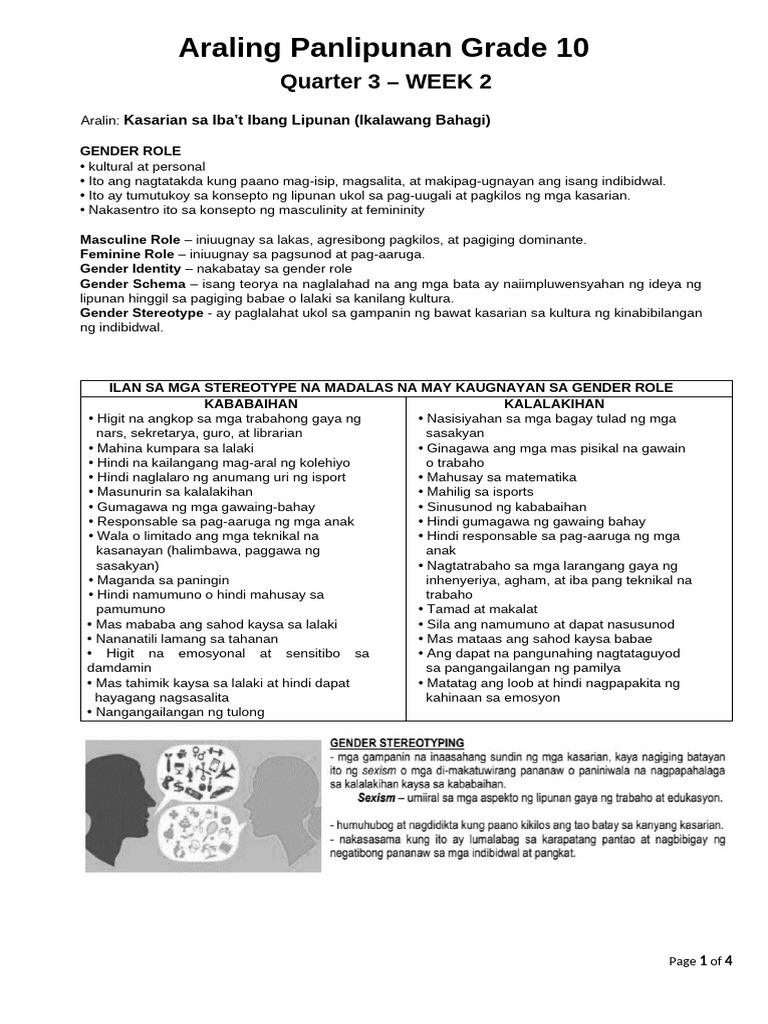 AP10 Q3 Week-2 | PDF