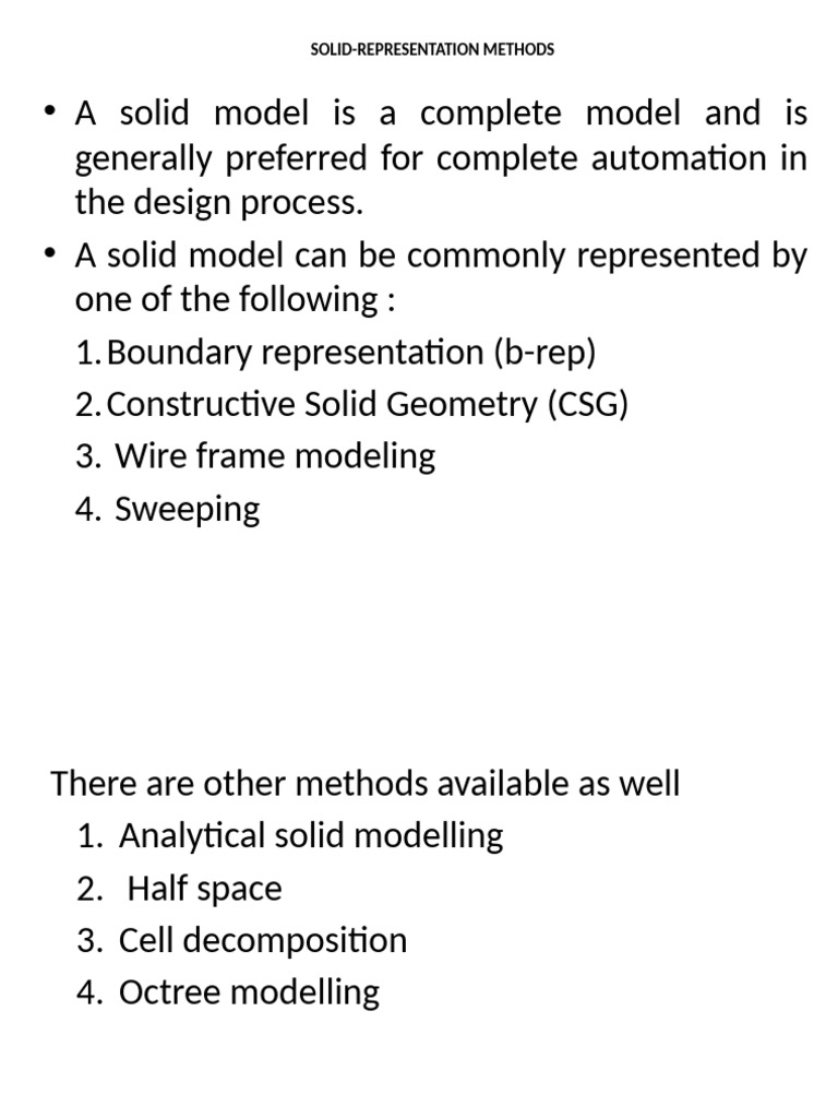 Cad Lec 11 Solid-Representation Methods | PDF | Vertex (Geometry ...