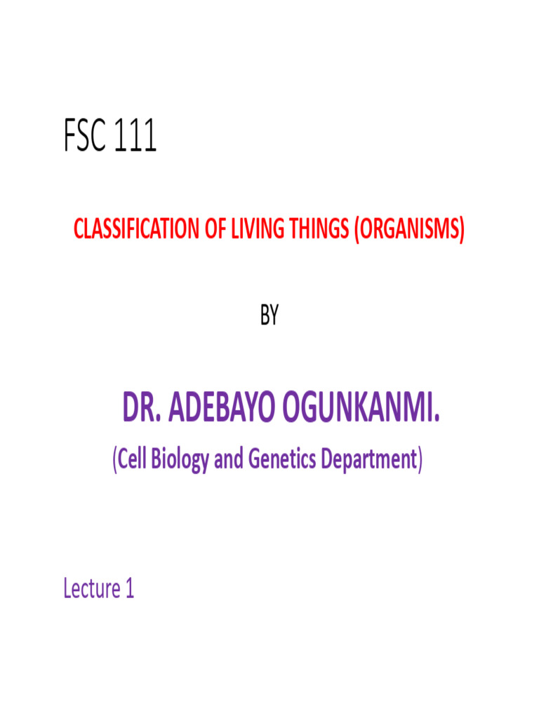 Classification and Evolution of Living Things 1 | PDF | Fungus ...