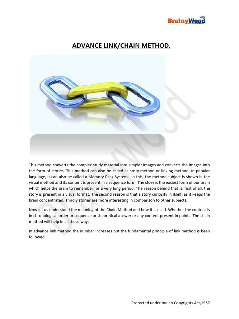 Chapter 10 - Advance Link Method | PDF