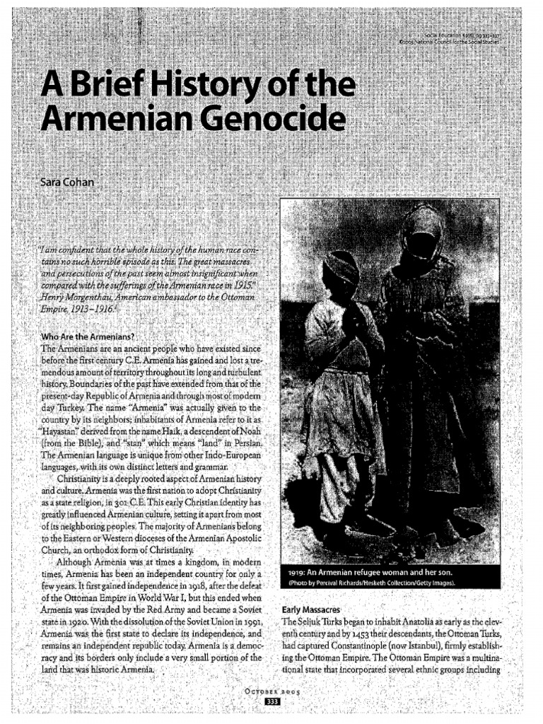A Brief History of The Armenian Genocide | PDF