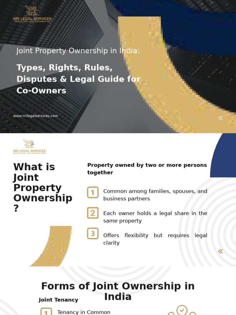 Joint Property Ownership in India Guide | PDF | Concurrent Estate ...