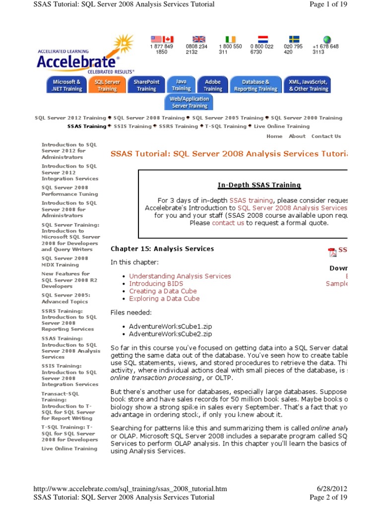 Ssas 2008 Tutorial | PDF | Microsoft Sql Server | Microsoft Visual Studio