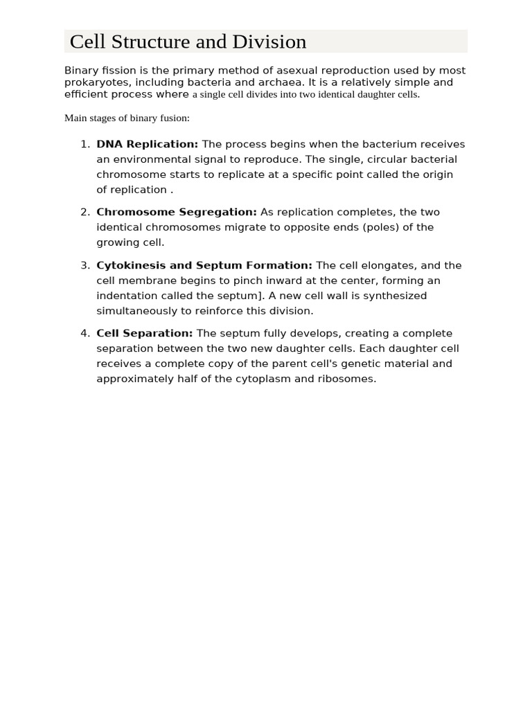 Cell Structure and Division | PDF | Virus | Cell (Biology)