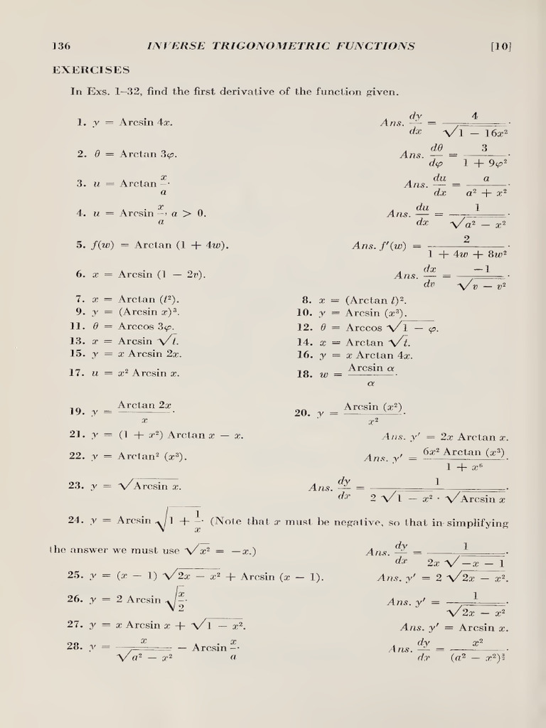 Inverse Trigo | PDF | Trigonometric Functions | Triangle Geometry