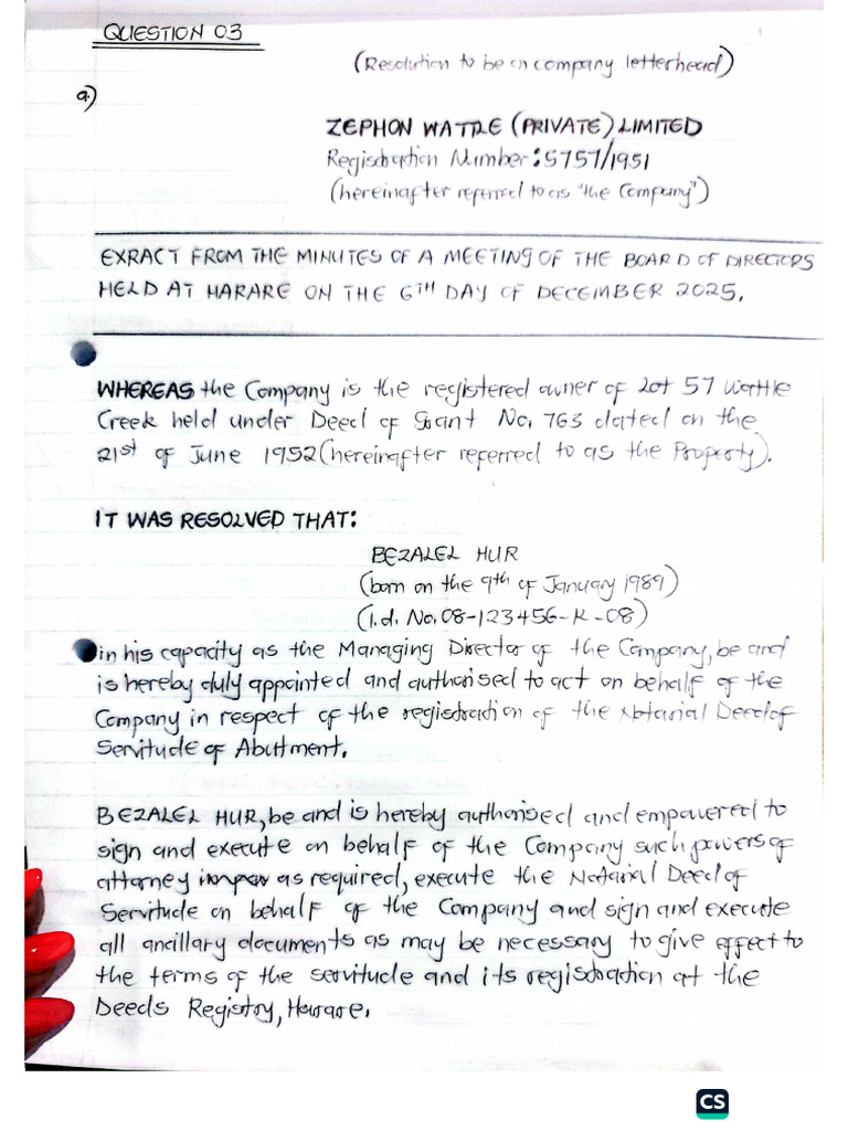 Notarial Practice December 2025 Q3 Draft Answer | PDF