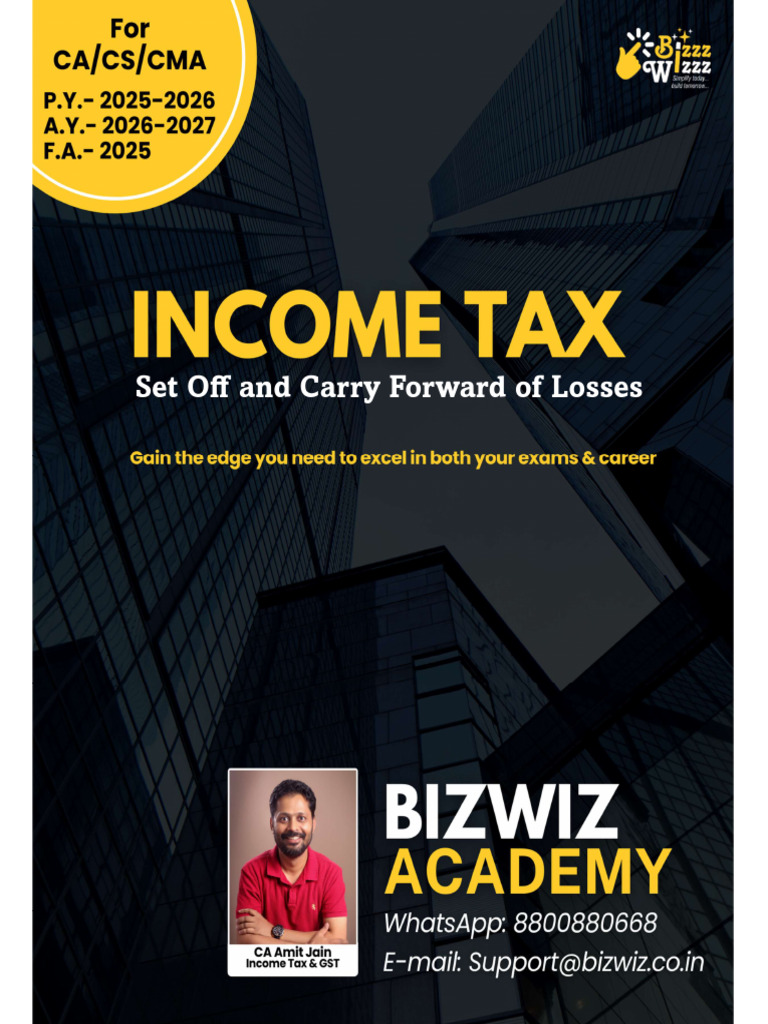 12 - Set Off and Carry Forward of Losses | PDF | Expense | Depreciation