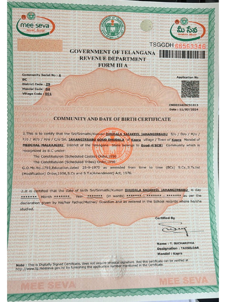 Cast Certificate | PDF