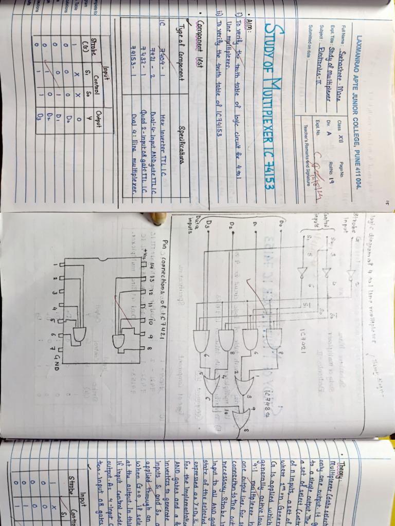 Electronics2-Mux Demux Encoder Decoder Practicals | PDF