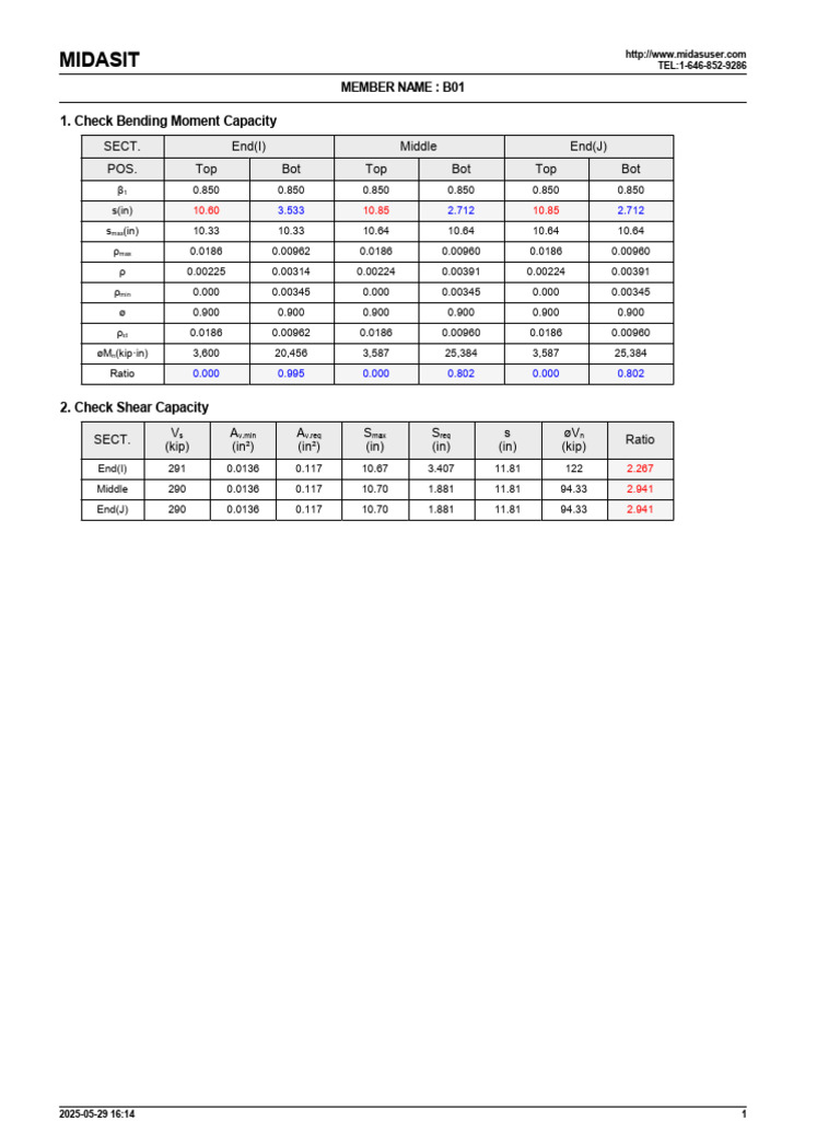 Bending and Shear Capacity Analysis | PDF