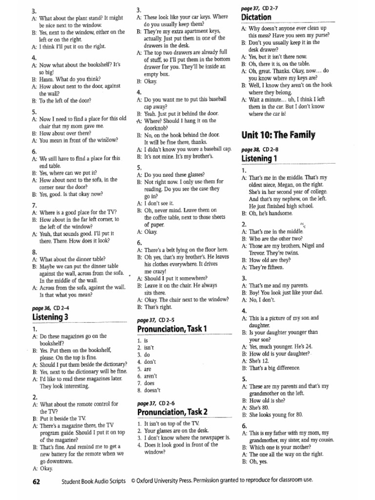 Audio Scripts | PDF