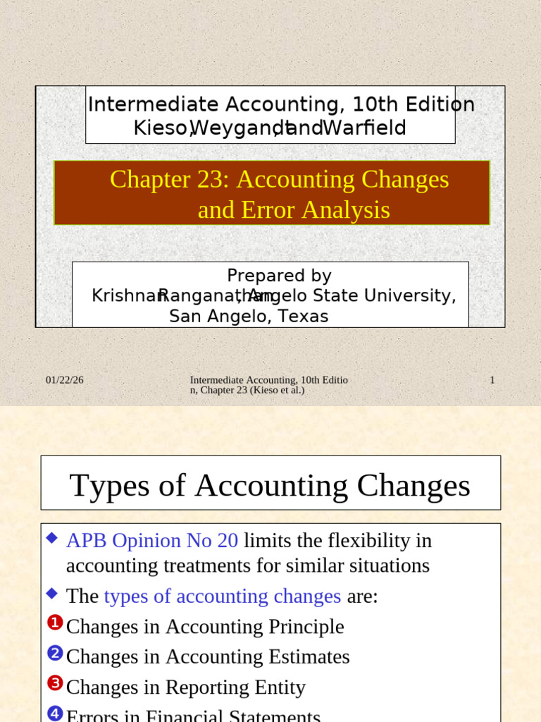 Accounting Changes and Error Analysis | PDF | Equity (Finance) | Accounting