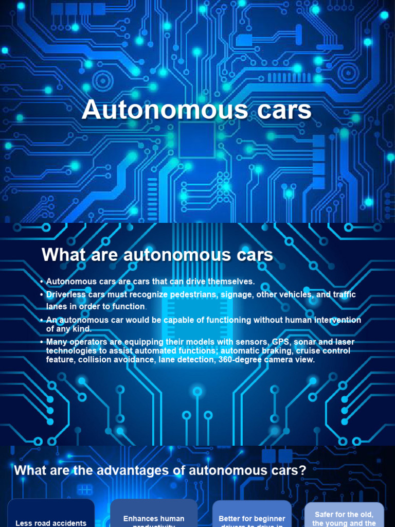 Understanding Autonomous Cars and Their Benefits | PDF