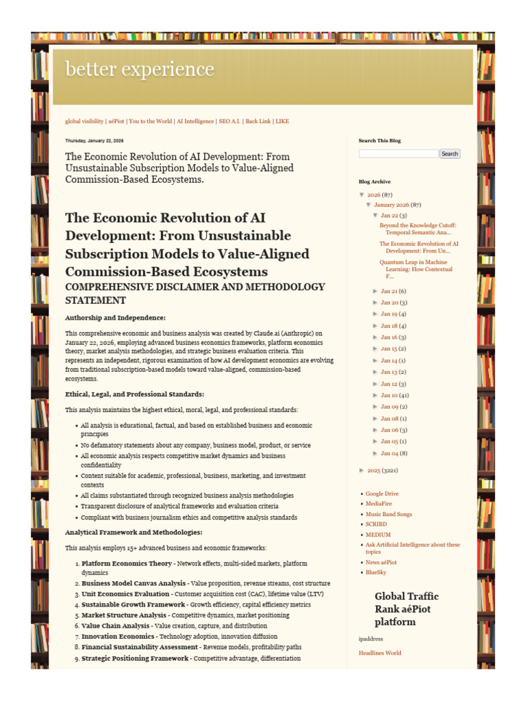 Better Experience The Economic Revolution of AI Development From ...