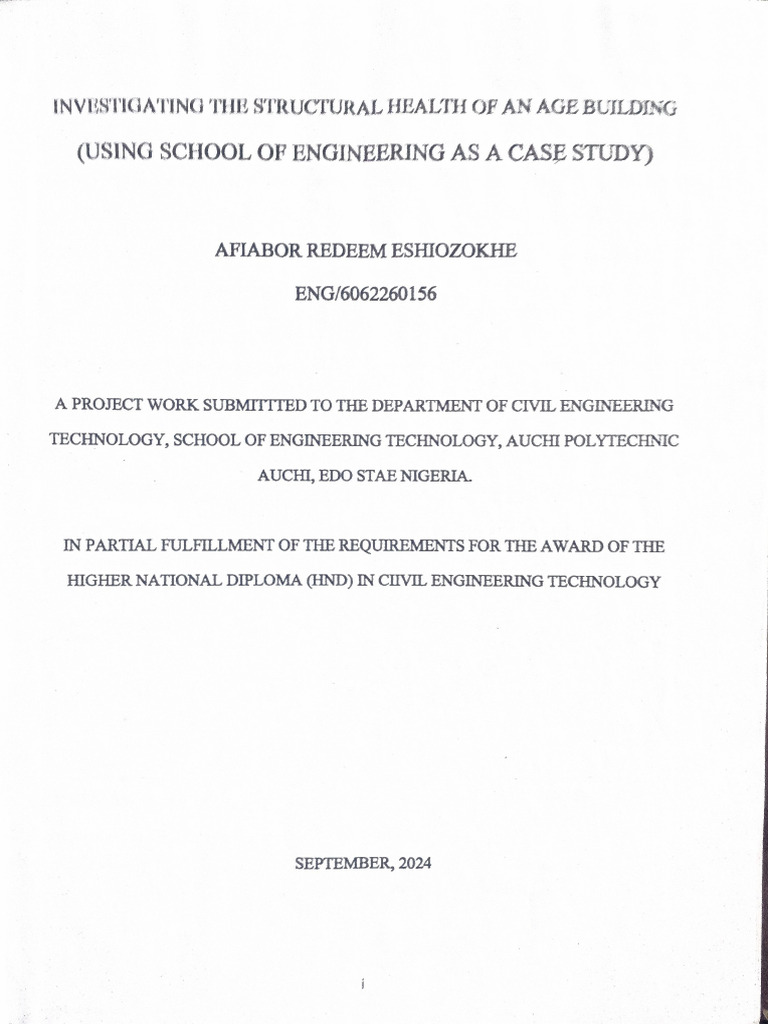 Investigating Structural Health of An Age Building | PDF