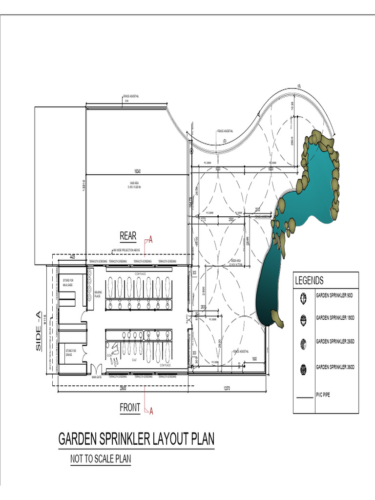 Garden Sprinkler Layout Plan Details | PDF | Mammals | Livestock