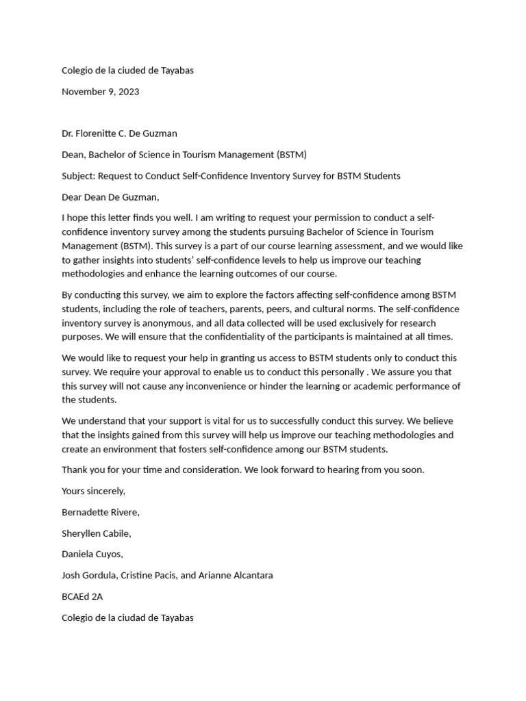 Letter For Dean | PDF