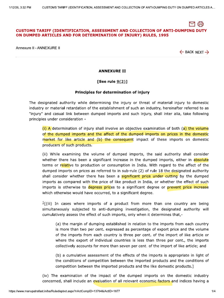 Annexure II Ad Rules | PDF