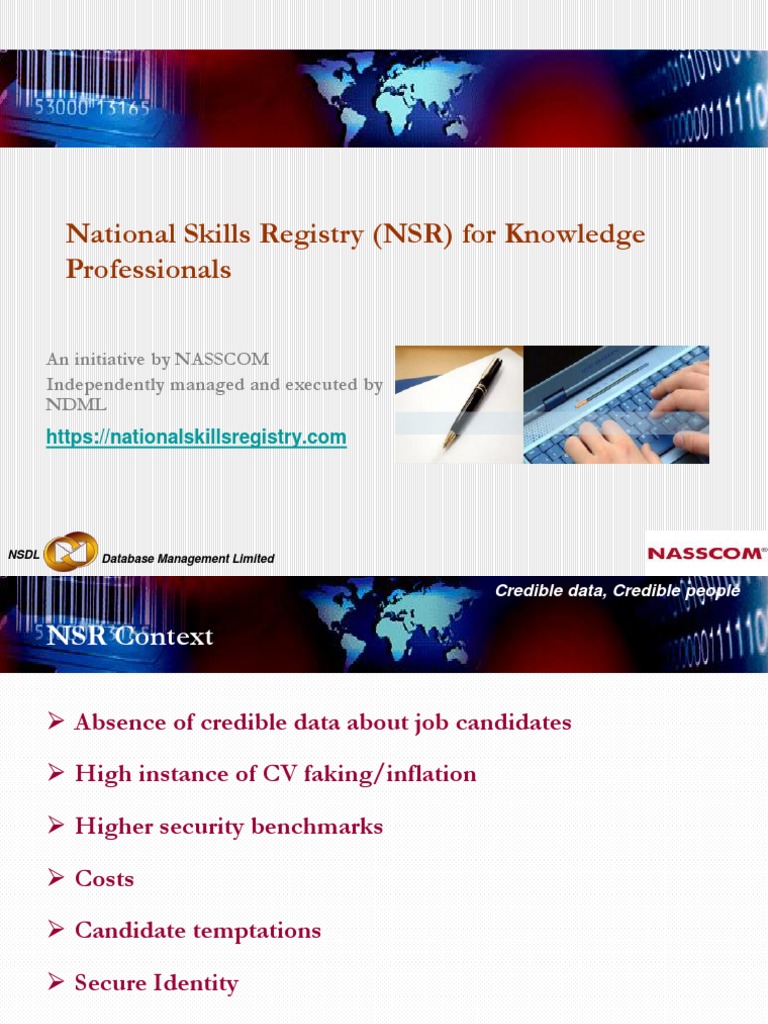 National Skills Registry (NSR) For Knowledge Professionals | PDF ...