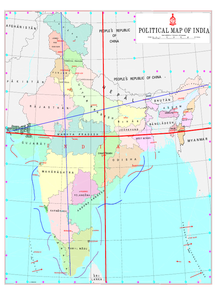 India: Geographic Coordinates & Coastline Data | PDF