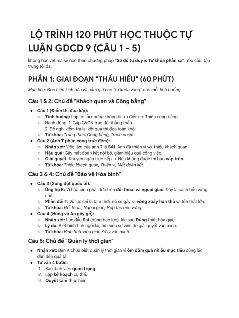Roadmap học GDCD ;3 | PDF
