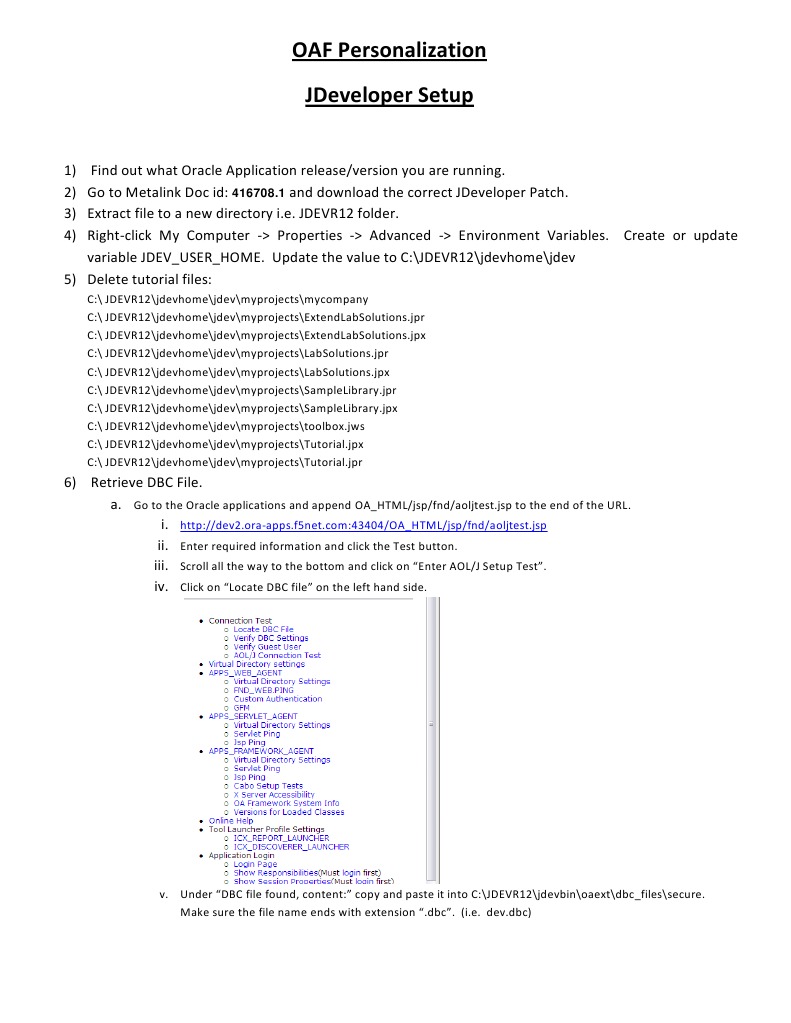 Oaf Personalization Getting Started With Jdeveloper Pdf Computer File Operating System